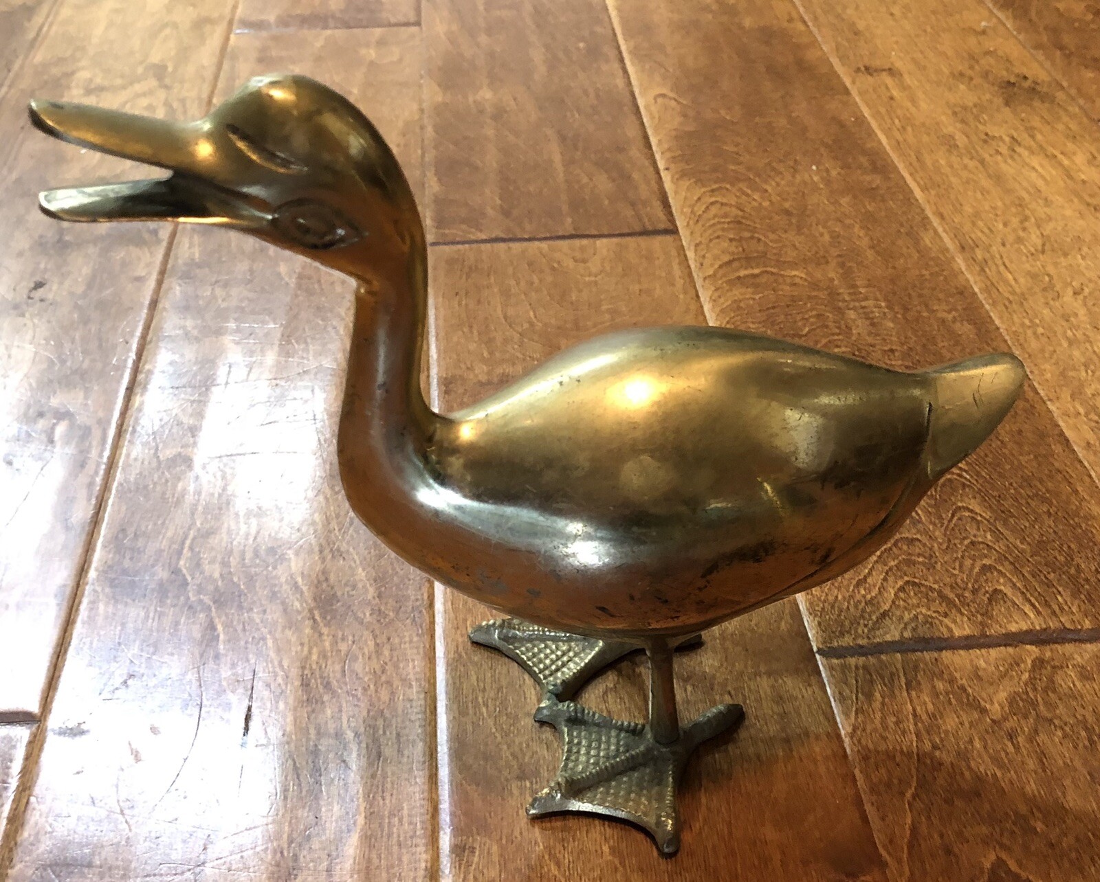 Solid Brass Standing Duck 8.75” | eBay