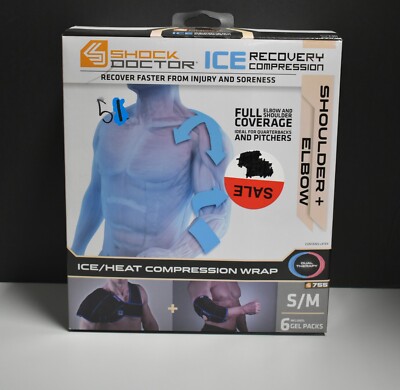 Shock Doctor Ice Recovery Shoulder/Elbow Ice/Heat Compression Gel Wrap ...