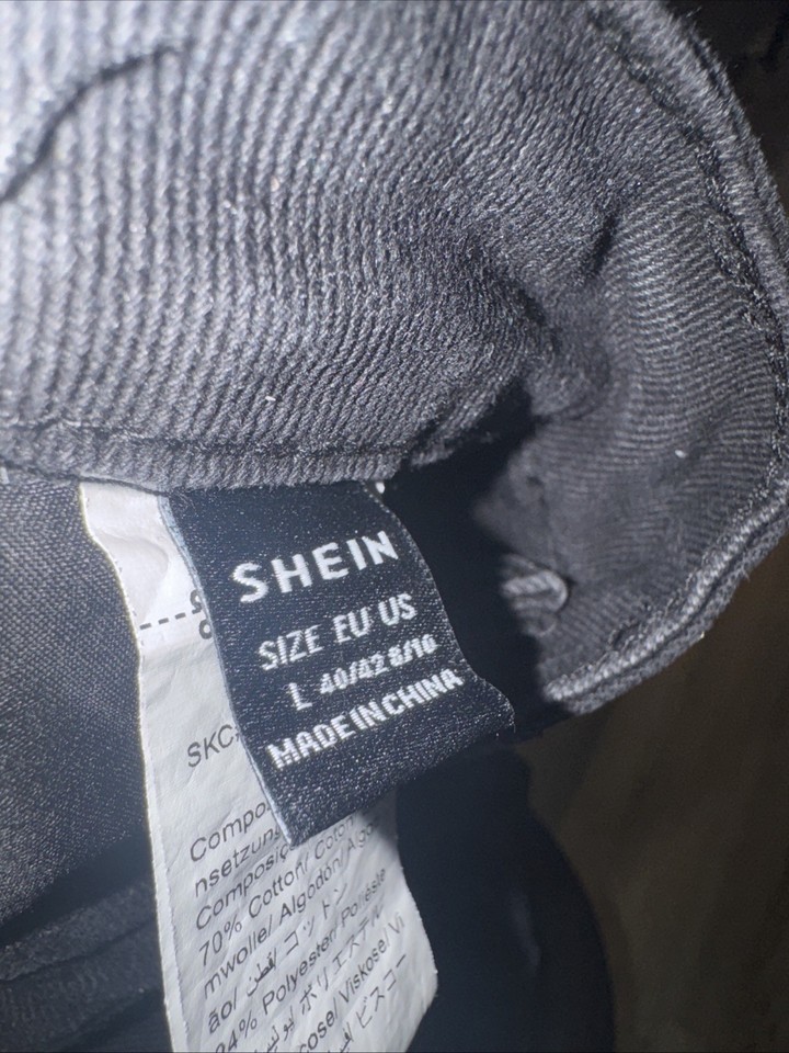 Wake Cargo Jeans Women L - 8/10 (40/42) Black Baggy Carpenter Wide Leg ...