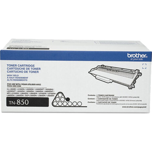 Brother HL-L5100DN (TN850) Black High Yield Toner Cartridge (8,000 ...