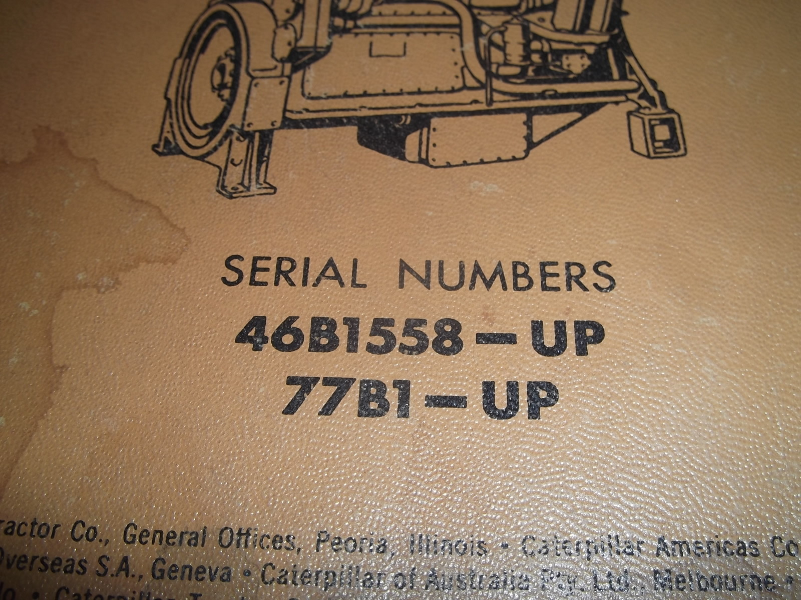 CAT CATERPILLAR D353 G353 ENGINE PARTS BOOK MANUAL S/N 46B1558-UP 77B1 ...