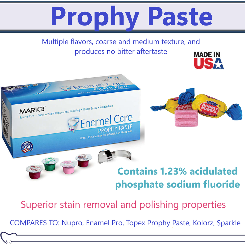 Dental Prophy Paste Prophylaxis Non Splatter Mark3 All types & Flavors ...