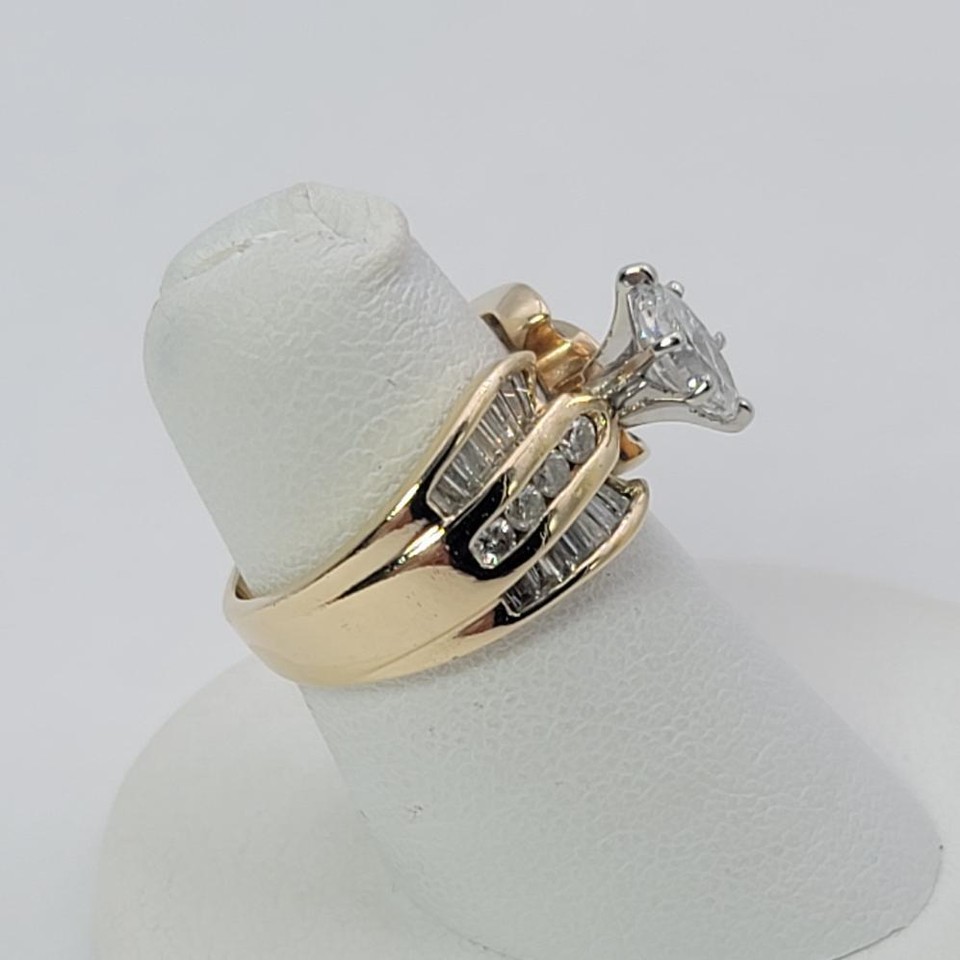 WOMEN'S 14K YELLOW GOLD .71CTW DIAMOND ENGAGEMENT RING (aee kp ...