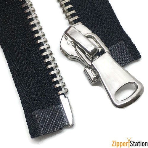 Heavy Duty Metal #8 Open End Zips - Antique Brass, Gun Metal, Gold N8 ...
