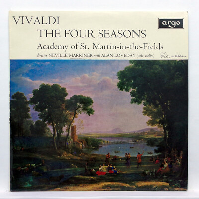 ALAN LOVEDAY, MARRINER ⸺ VIVALDI the 4 seasons ARGO ZRG654 oval LP EX+ ...