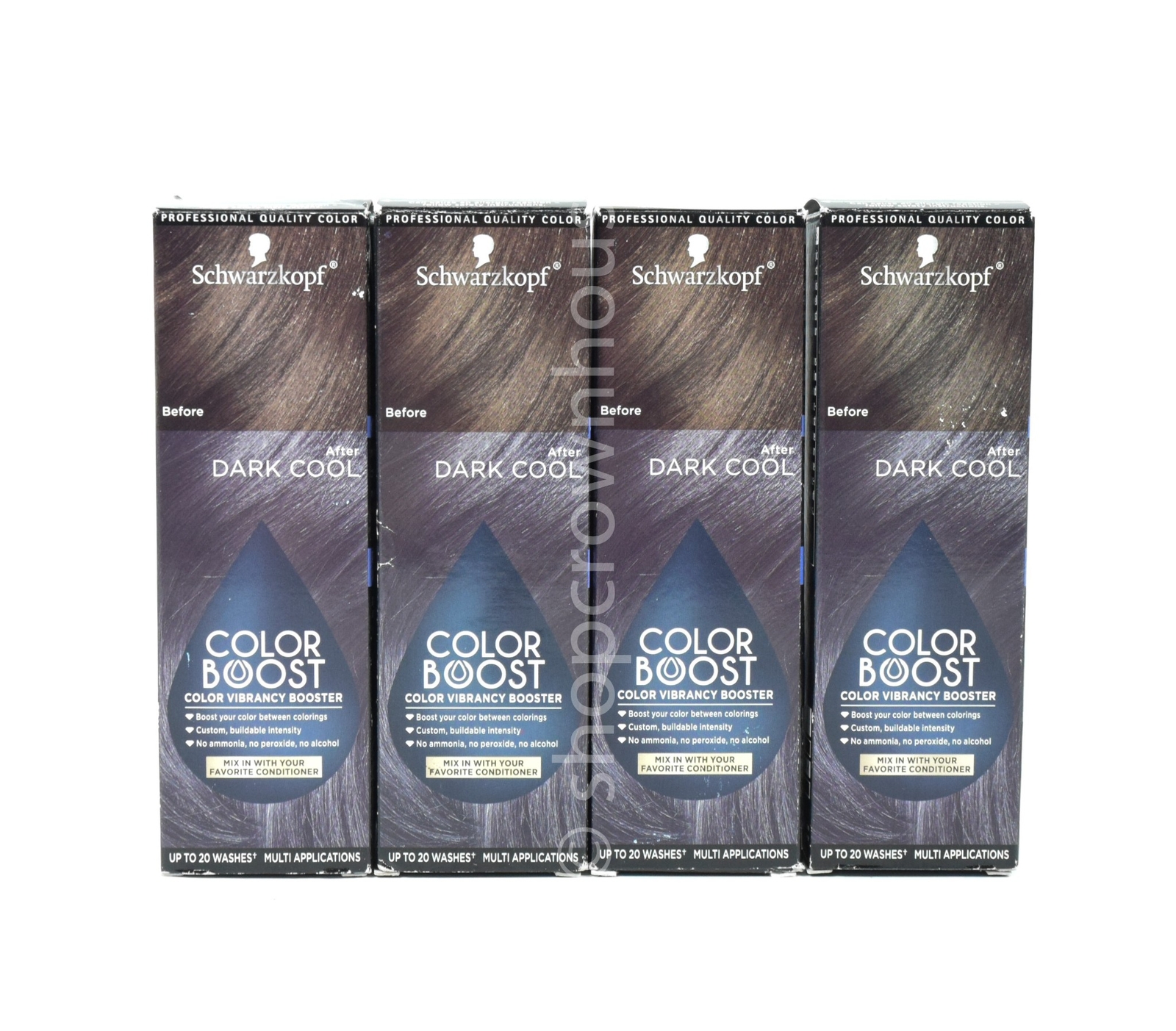 4 Schwarzkopf Color Boost Vibrancy Booster Hair Color DARK COOL | eBay