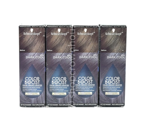 4 Schwarzkopf Color Boost Vibrancy Booster Hair Color DARK COOL | eBay
