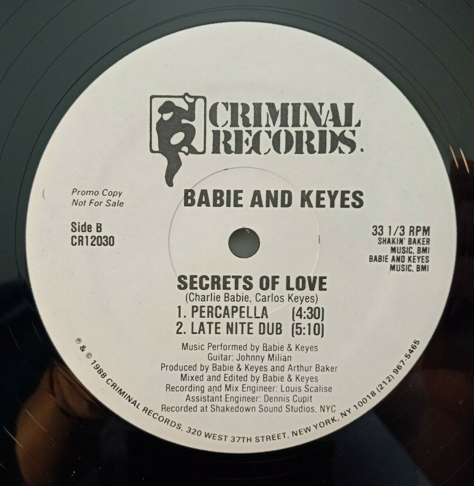 Babie And Keyes - SECRETS OF LOVE - RARE 12" - 1988 - Near Mint Vinyl | eBay
