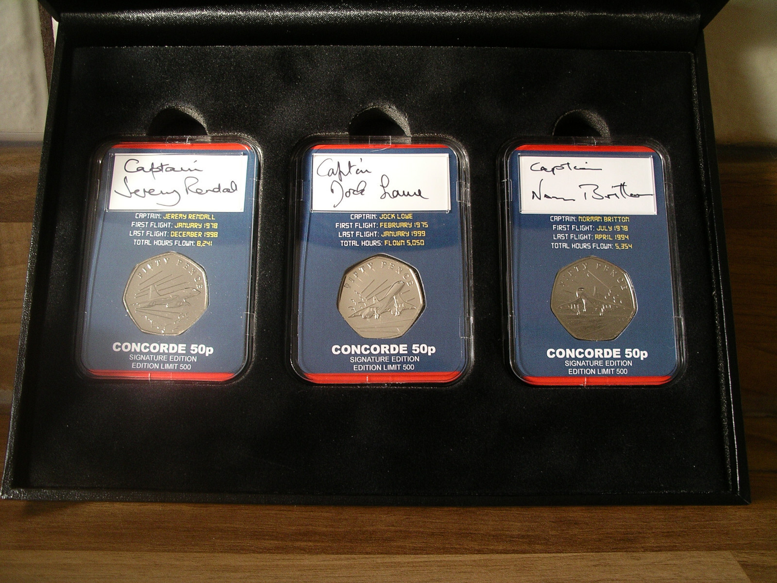 Rare 50th Anniversary Set of Concorde 50p Coins Signed by Pilots | eBay UK