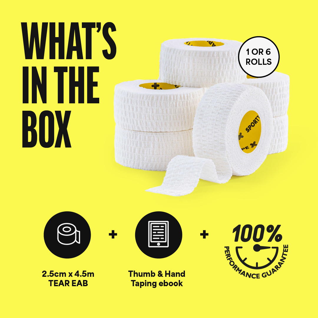Tear EAB (Elastic Adhesive Bandage) - Strapping Rugby Lifting Finger ...