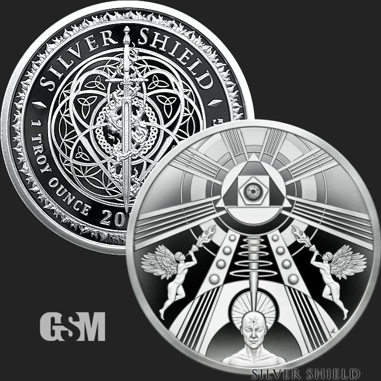 2025 - THE MATRIX EYE - 1 oz .999 Fine Silver Shield Proof MICROMINTAGE ...