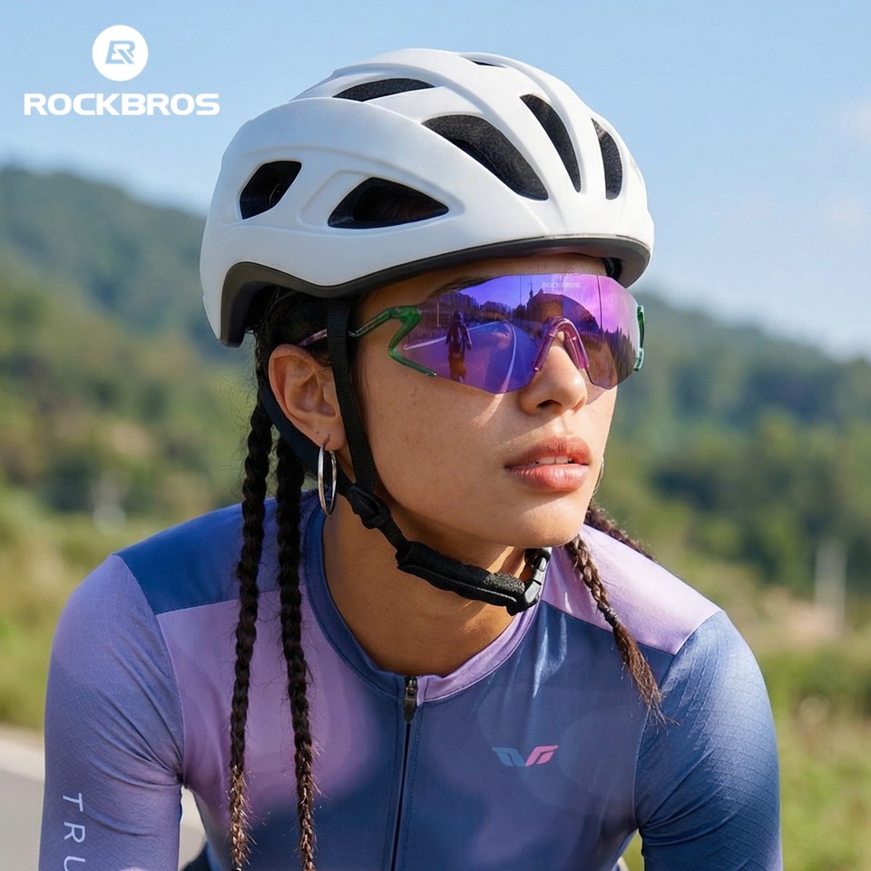 ROCKBROS Photochromic Sports Sunglasses for Men Women-UV400 Protection ...