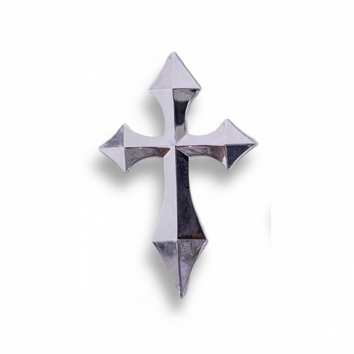 Pointed Cross Chrome Emblem Decal For Cars, Trucks, and All Auto ...