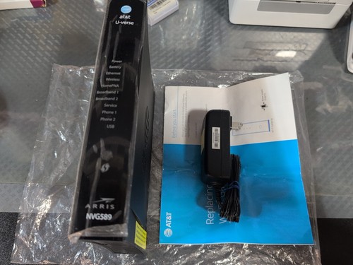 AT&T Arris U-Verse NVG589 Wi-Fi Modem/Router With Power Cord New #T5 | eBay