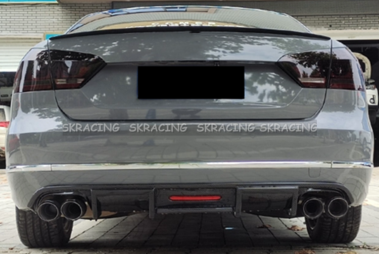 Fits For Volkswagen Passat 2011-2015 ABS Carbon Fiber Look Rear Bumper ...