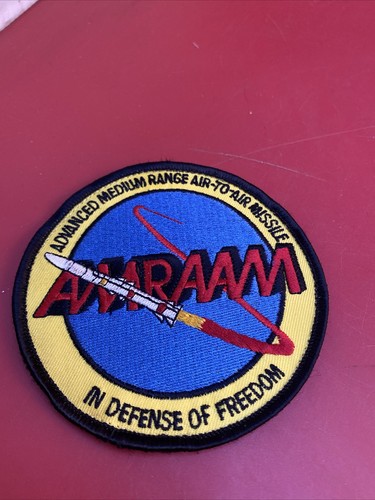4" USAF AIR FORCE AIM-120 AMRAAM DEFENSE OF FREEDOM EMBROIDERED PATCH ...