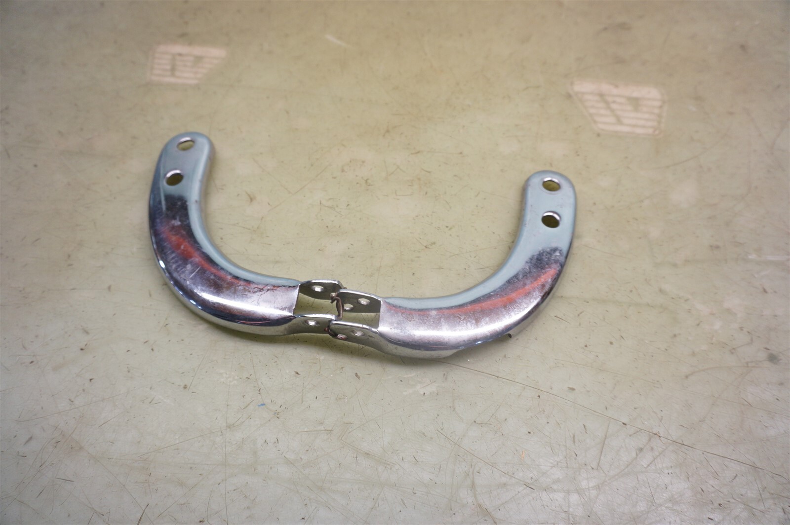 Harley OEM Panhead Shovelhead chrome passenger buddy foot peg mounts 2 ...