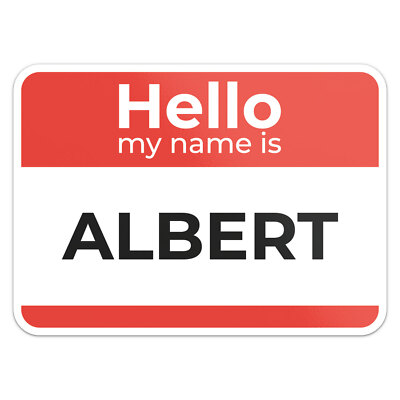 Hello My Name Is Albert Sticker Vinyl Car Bumper Decal | eBay