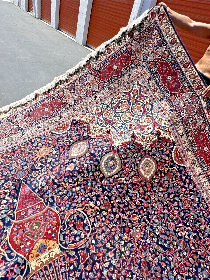 Auth: 1930's Antique Rug Tabreez V n A Museum Collectors Masterpiece ...