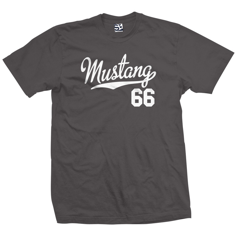 Mustang 66 Script T-Shirt | 1966 Classic Dad Fathers Day Jersey Mens ...