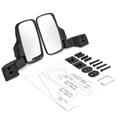 Door Mounted Side Mirrors Crew 2889241 Fit For 2018-2023 Polaris Ranger ...