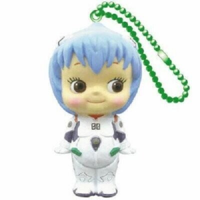 Evangelion Rei Ayanami Plug Suit Squeeze Ballchain Keychain Kewpie ...