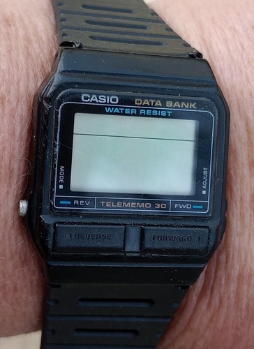 Rare Vintage CASIO DB-31 Wrist Watch Parts Dirty Telememo 30 Databank ...