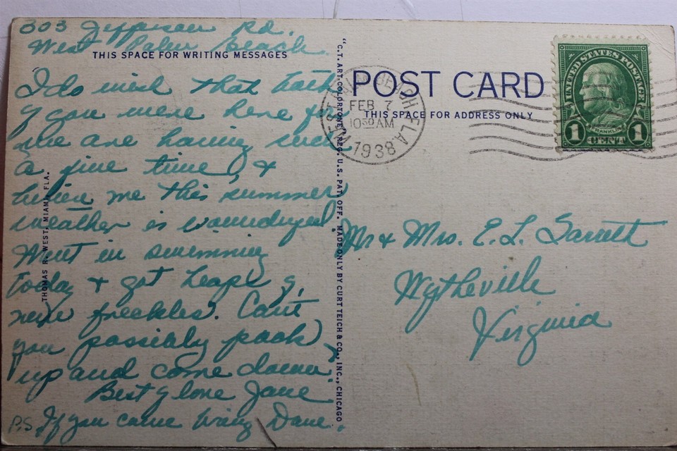 Florida FL Palm Beach Royal Way Postcard Old Vintage Card View Standard ...