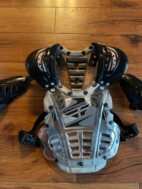 youth fly racing chest protector convertible II mini roost clear silver ...