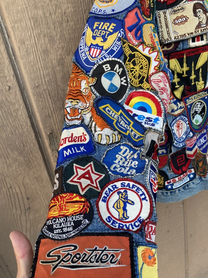 Vintage Lee Denim Rare Patches Jacket Xl | eBay