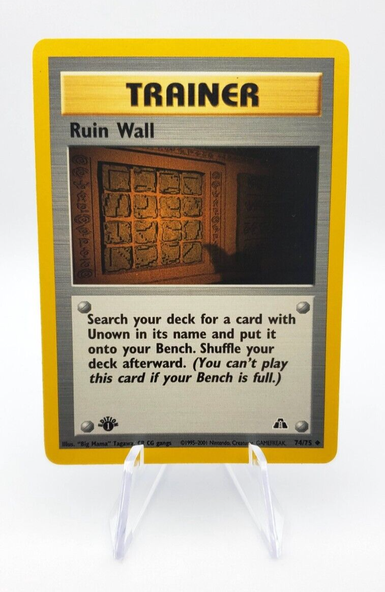 2001 Pokemon Trainer 1rst Edition Ruin Wall 74/75 | eBay
