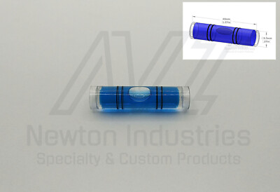 5pcs Acrylic Ø9.5x40mm DL Bubble Spirit Level Vial Blue Sens: 32'/2mm 9 ...