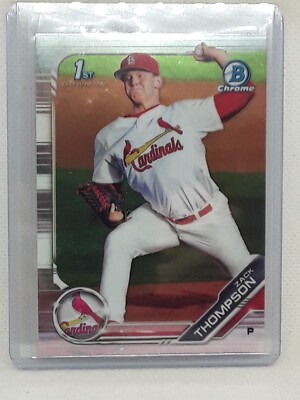 Zack Thompson 2019 Bowman Draft Baseball 1st Chrome #BDC-104 St. Louis ...