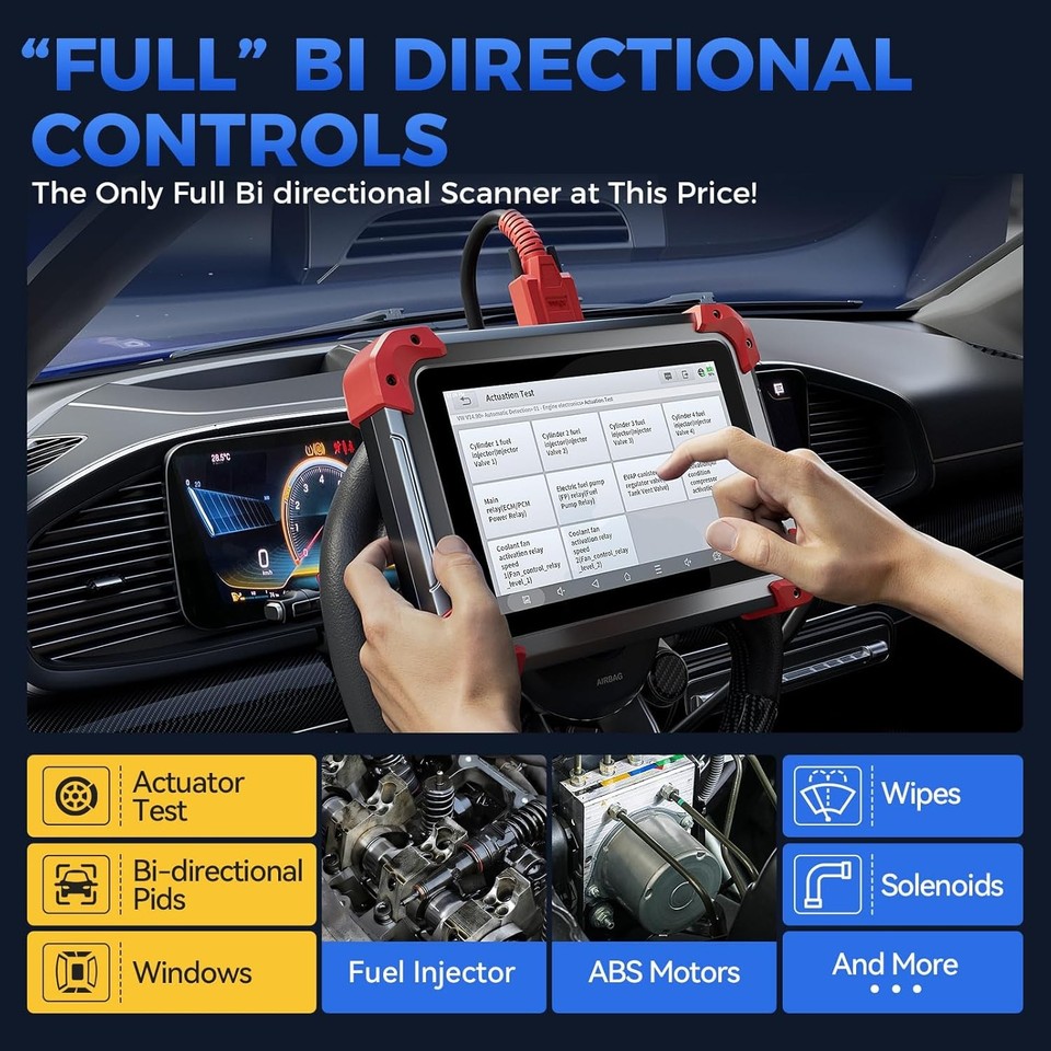 XTOOL D7 V2.0 Auto OBD2 FCA Scanner Bidirectional Diagnostic Tool Key ...