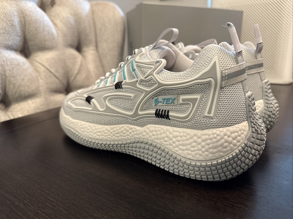 John Geiger 004 "Tron Cement" Light Grey/White/Teal Size 10 - SOLD OUT ...