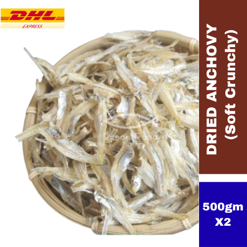 (2 X 500G) Dried Anchovy With Clean, Peeled, Headless Premium Seafood ...