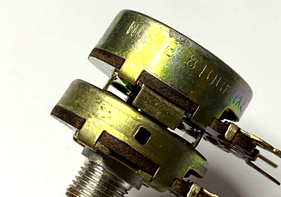 1pcs - NOBLE B-100K x2 2-Gangs DUAL Audio Potentiometer Knurled - JAPAN ...