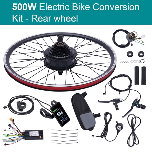 24 Inch E-bike Conversion Kit 36V 500W Motor Rear Electric Bicycle ...