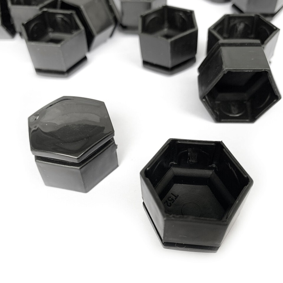 20x 22mm Wheel Lug Nuts Covers Bolt Cover Caps Black For Range Rover ...
