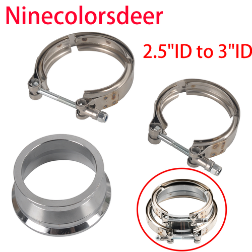 2.5" to 3" ID Stainless Steel Exhaust V-band ADAPTER 3.0 Flange CNC 3in ...