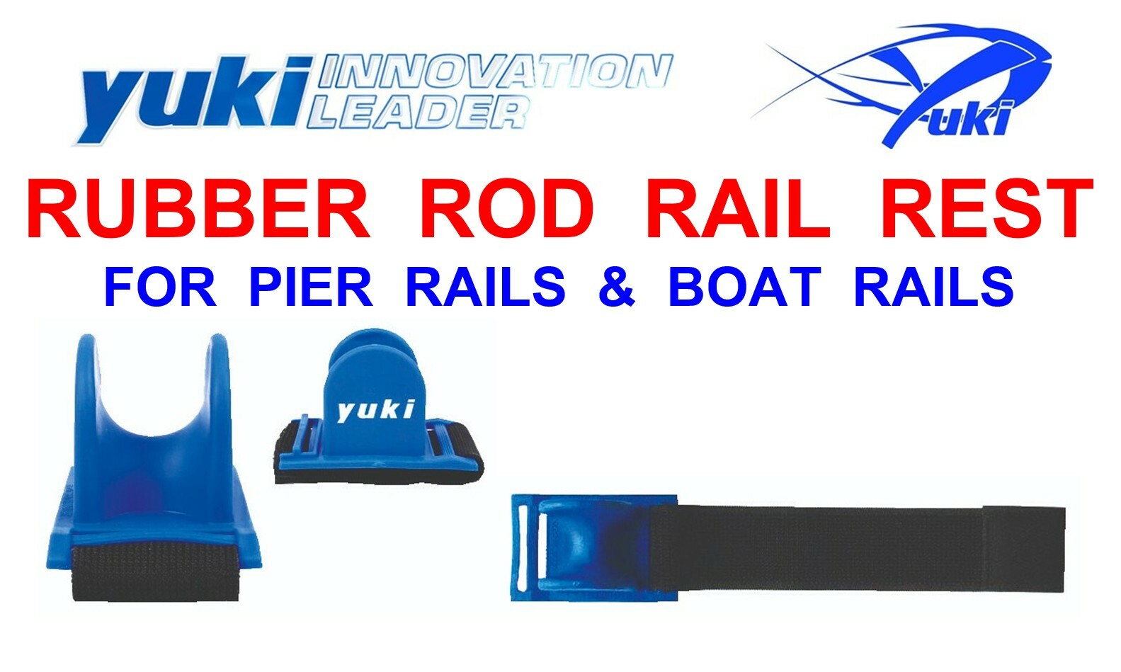 YUKI ROD BLOCK RUBBER REST FOR PIER RAIL BOAT RAIL BEACHCASTER BOAT ROD ...