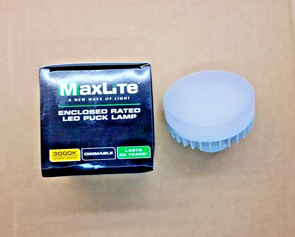 Maxlite 10W (60W Equal) GU24 2700K LED Puck Light Bulb replaces TCP ...