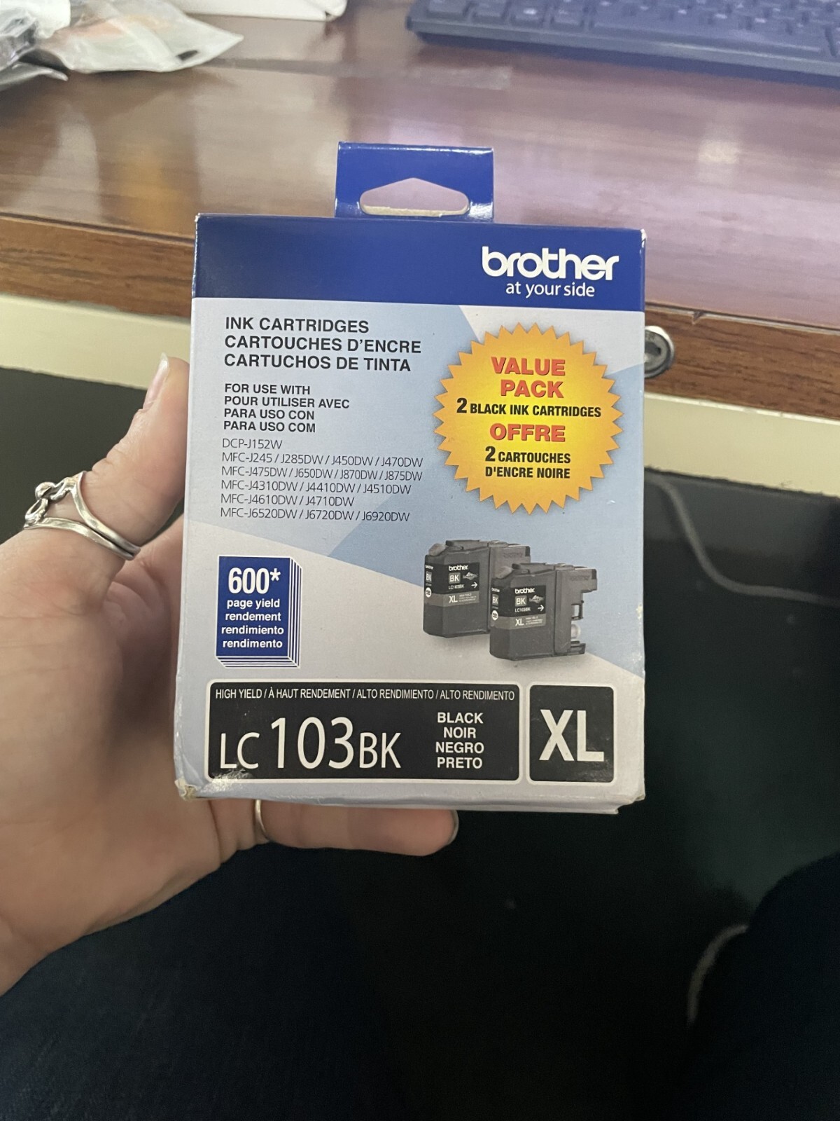 Brother LC103BK XL black high-yield ink cartridge 2 pack 61225 | eBay
