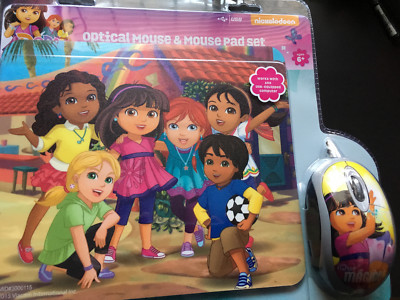 NICKELODEON DORA & FRIENDS OPTICAL MOUSE & MOUSE PAD SET (USB)NEW ...