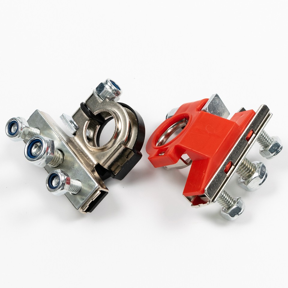 12V 3 Way Car Marine Top Post Battery Fast Terminals Cable Connectors ...
