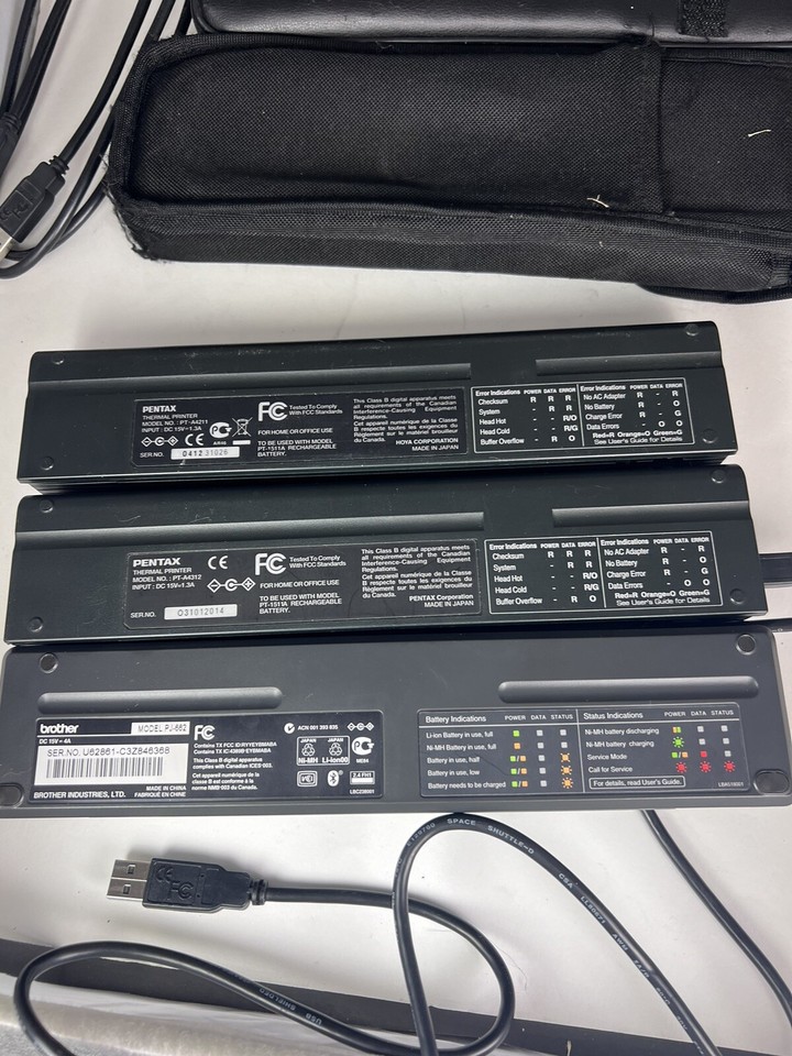 PENTAX POCKETJET 3 PLUS PT-A4312 Mobile Thermal Printer Paper Brother ...