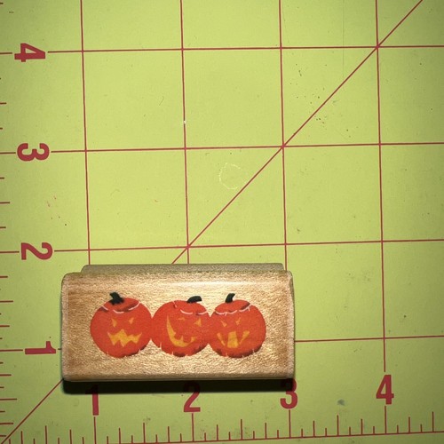 Vintage Pumpkin Jack O Lantern Halloween Fall Rubber Stamp 1955 | eBay
