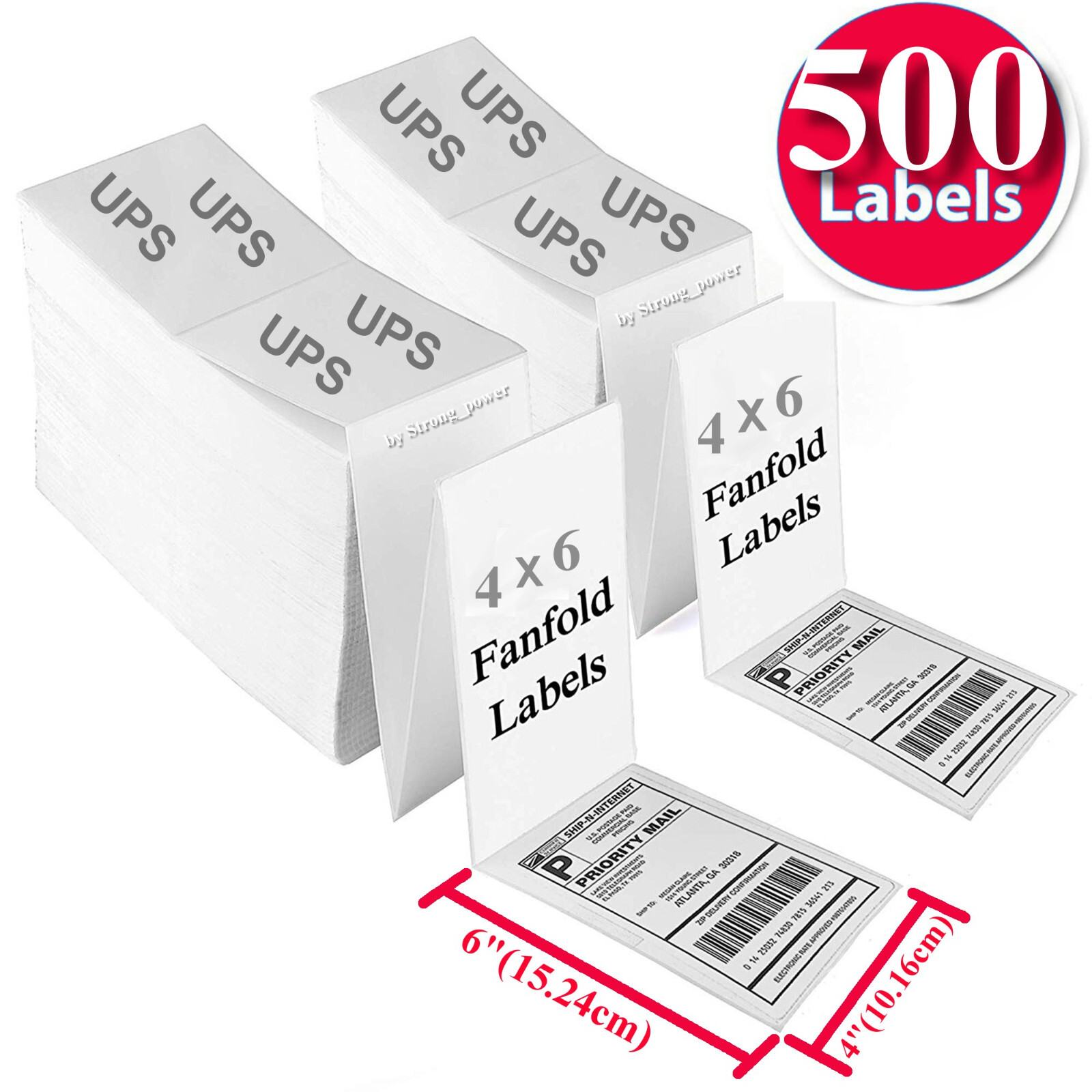 Fanfold 4x6 Direct Thermal Label. High Quality.UPS Certified 4"X6 ...