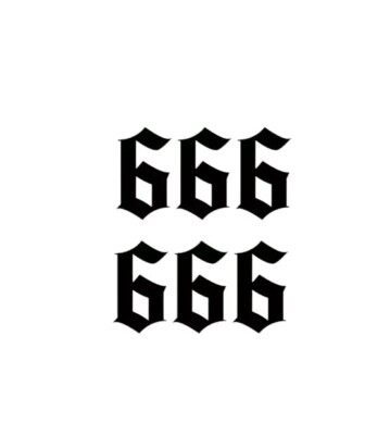 666 the devil X2 Vinyl Decal Stickers Car Bike Tank Funny Van Toolbox ...
