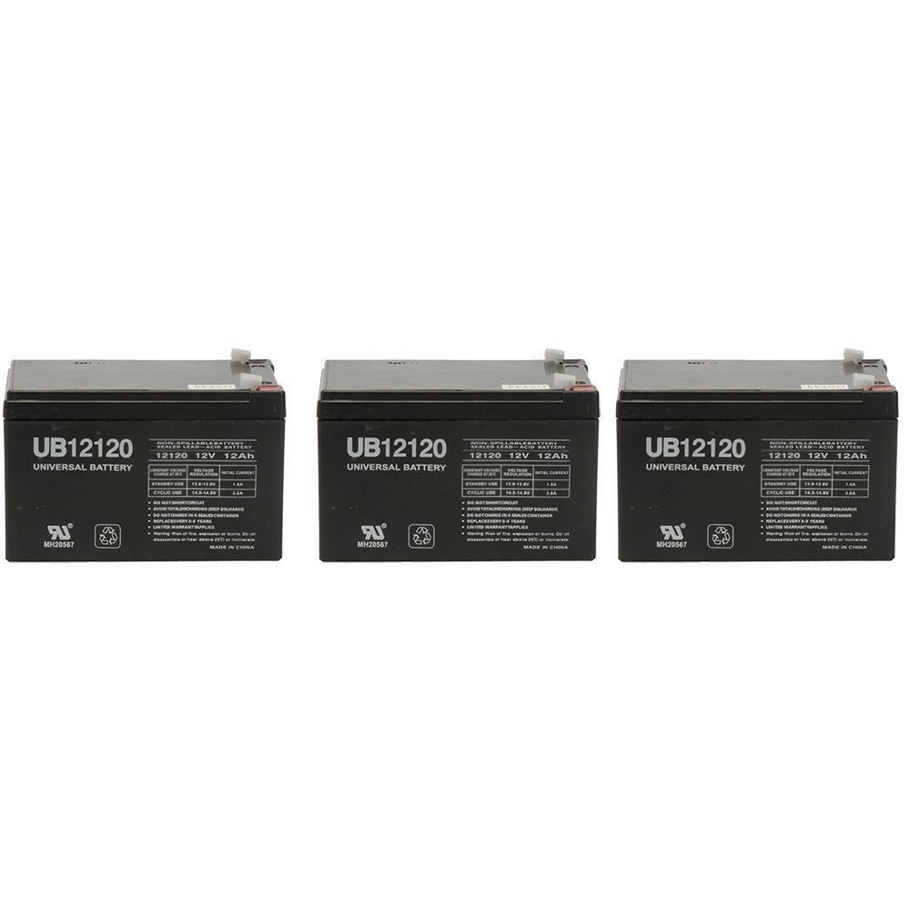 UPG UB12120 12V 12AH SLA BATTERY 12 VOLT - F2 TERMINAL / 3 PACK | eBay